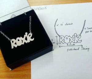 Bespoke 'Roxie' Name Necklace In Silver - House of Alyssa Smith