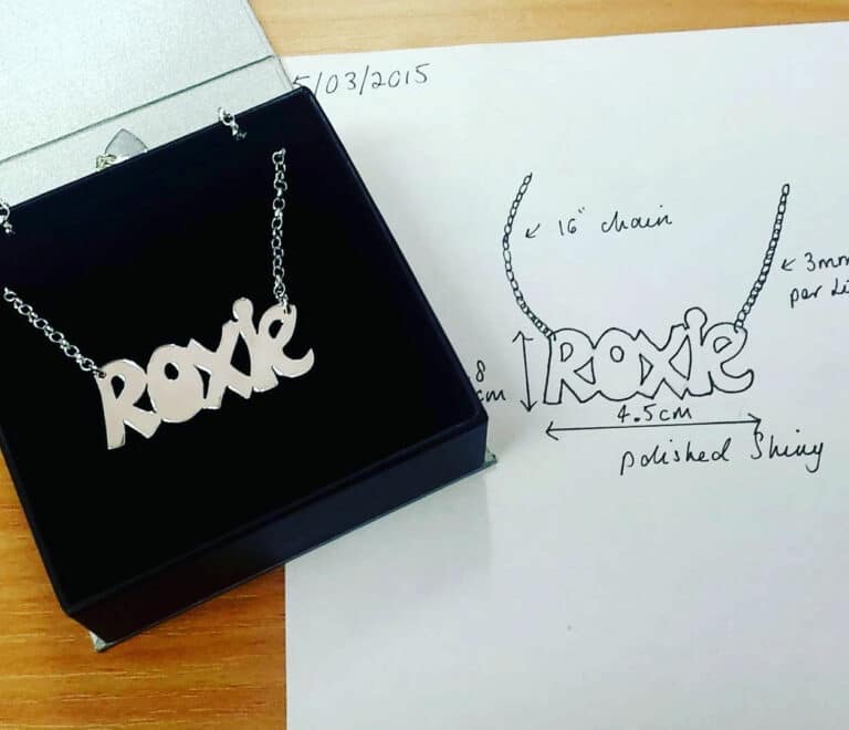 Bespoke 'Roxie' Name Necklace In Silver - House of Alyssa Smith