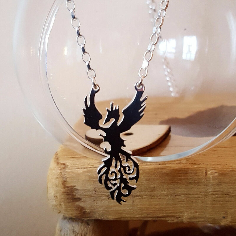 Bespoke Phoenix Necklace in Sterling Silver - House of Alyssa Smith