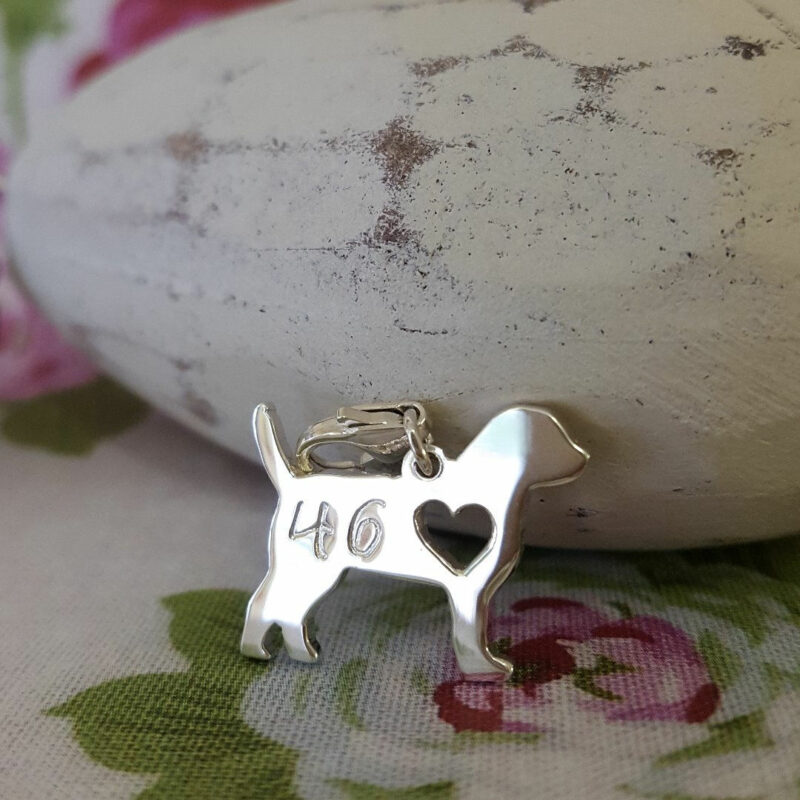 Bespoke Sterling Silver 'Rossi' Dog Engraved Charm - House of Alyssa Smith