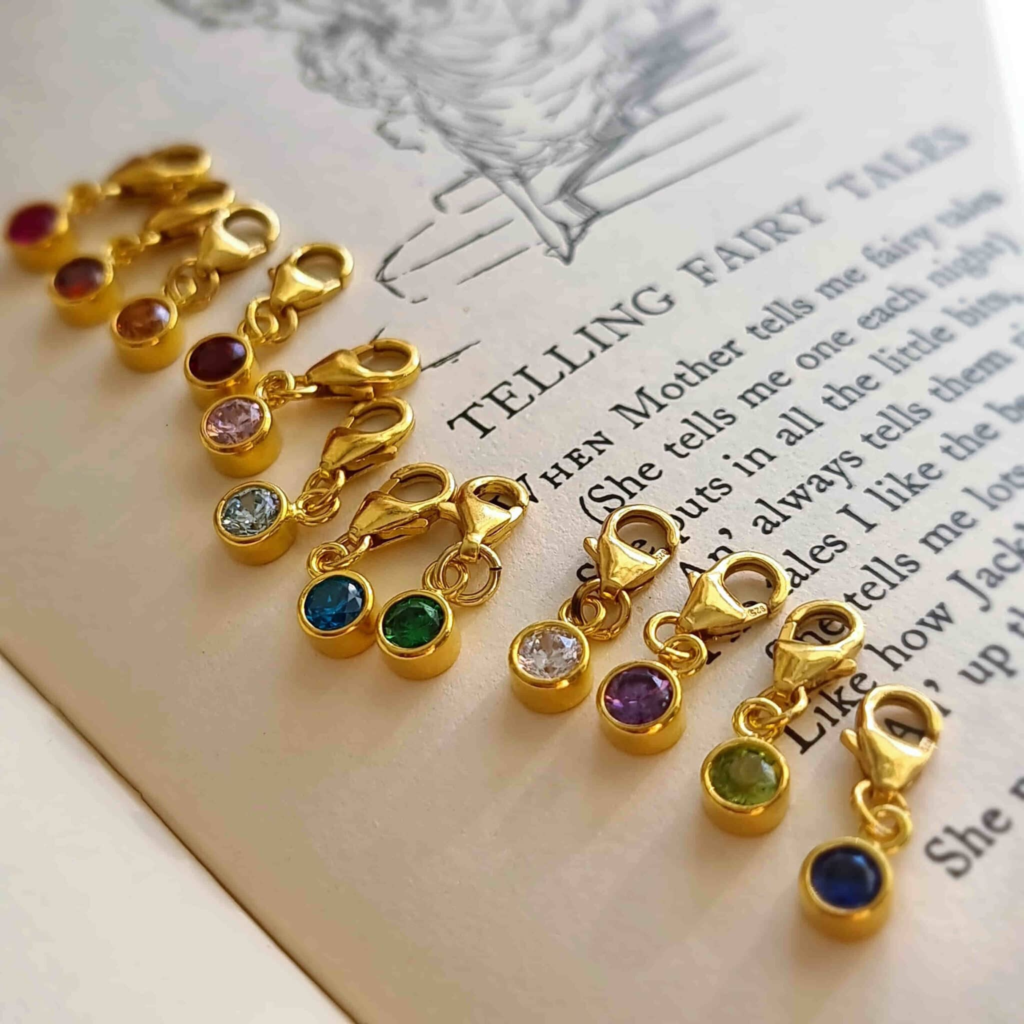 Tiny Golden Birthstone Charm - House of Alyssa Smith