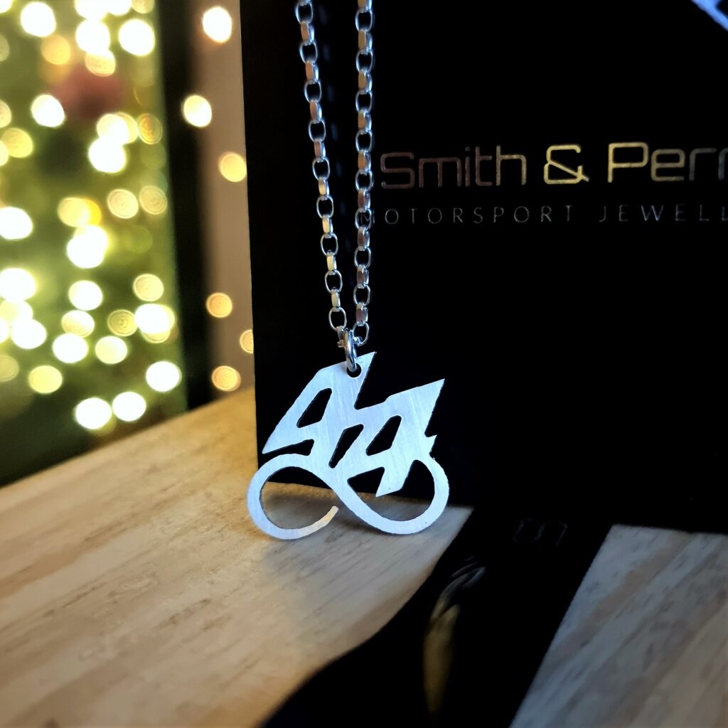 Lewis Hamilton Inspired Infinity 44 Necklace in Sterling Silver - House ...