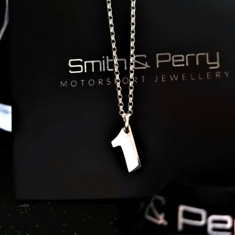 Miniature Max Verstappen Inspired 1 Necklace in Sterling Silver - House ...