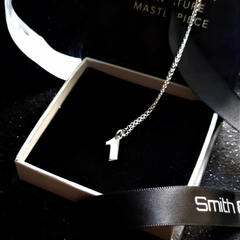 Miniature Max Verstappen Inspired 1 Necklace in Sterling Silver - House ...