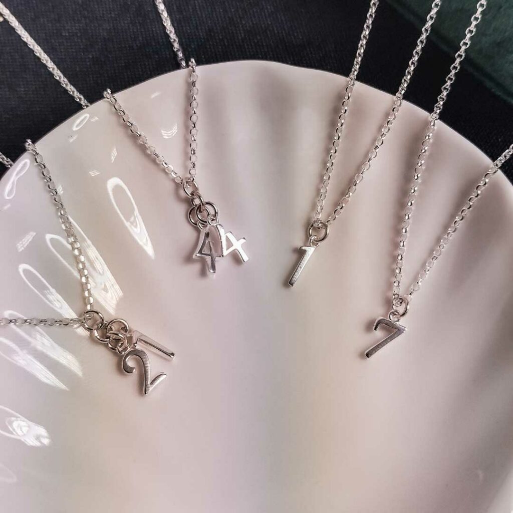 Little Numbers Necklace in Sterling Silver 0 – 99. Pick Your Own ...