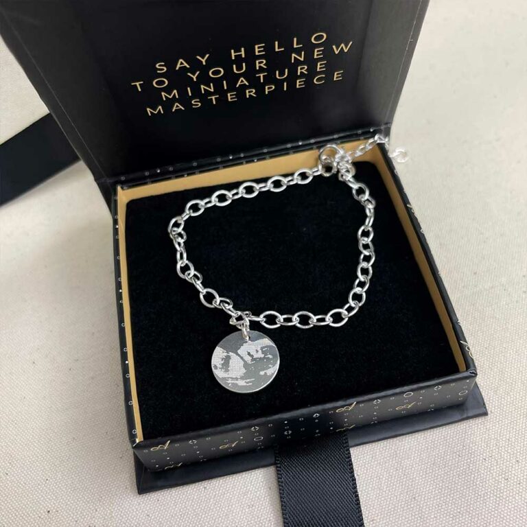 Engraved Baby Scan Bracelet in Sterling Silver - Upload Your Own Scan ...