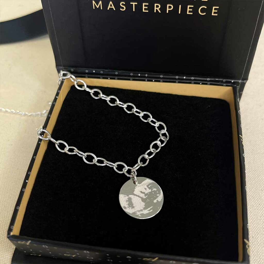 Engraved Baby Scan Bracelet in Sterling Silver - Upload Your Own Scan ...