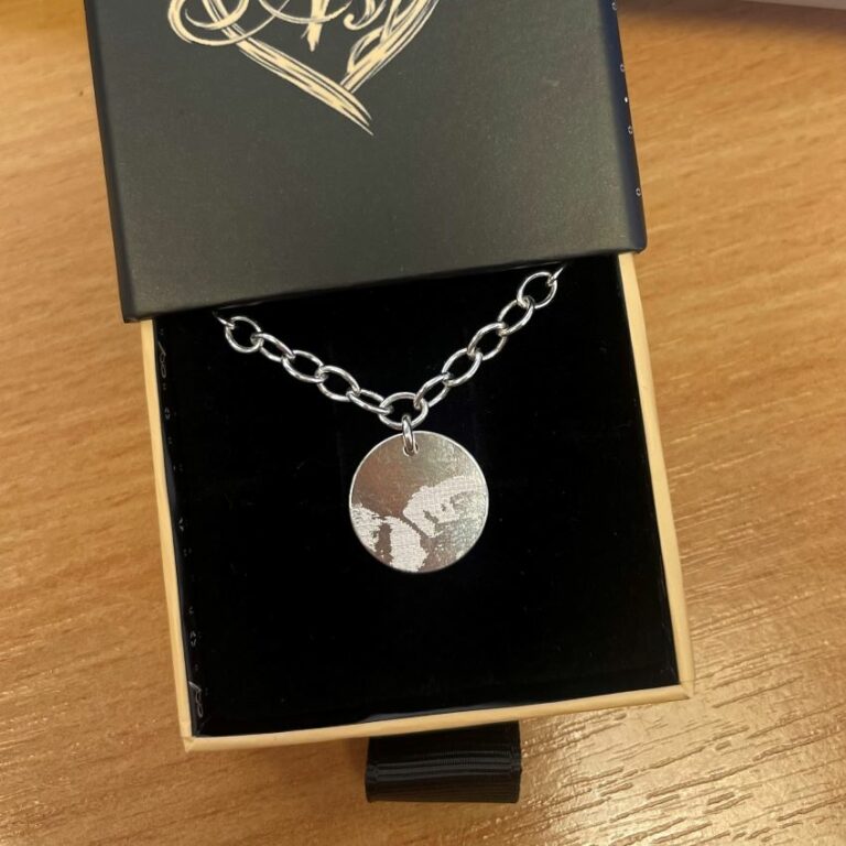 Engraved Baby Scan Bracelet in Sterling Silver - Upload Your Own Scan ...