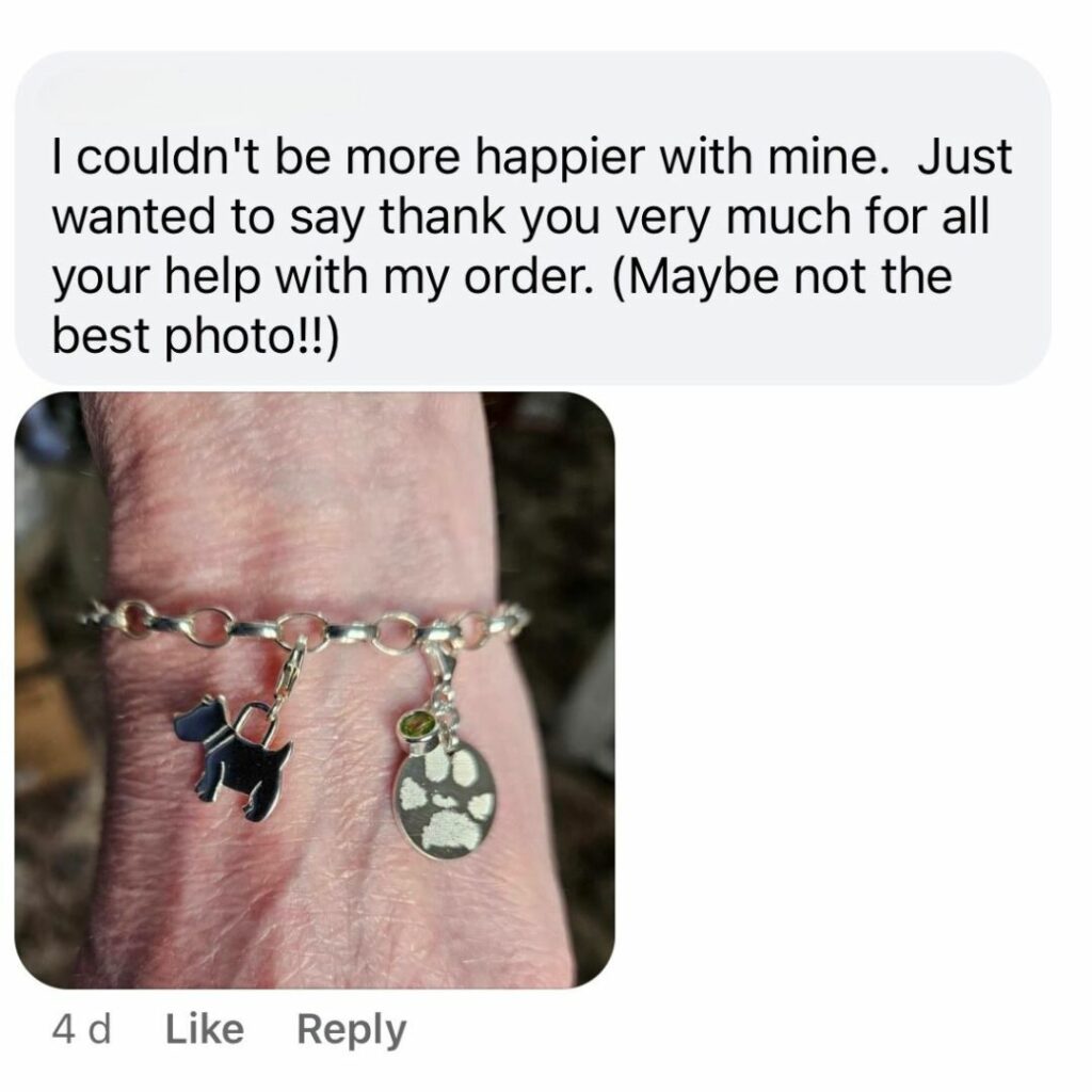 Engraved Paw Print Necklace in Sterling Silver – Upload Your Own Image ...