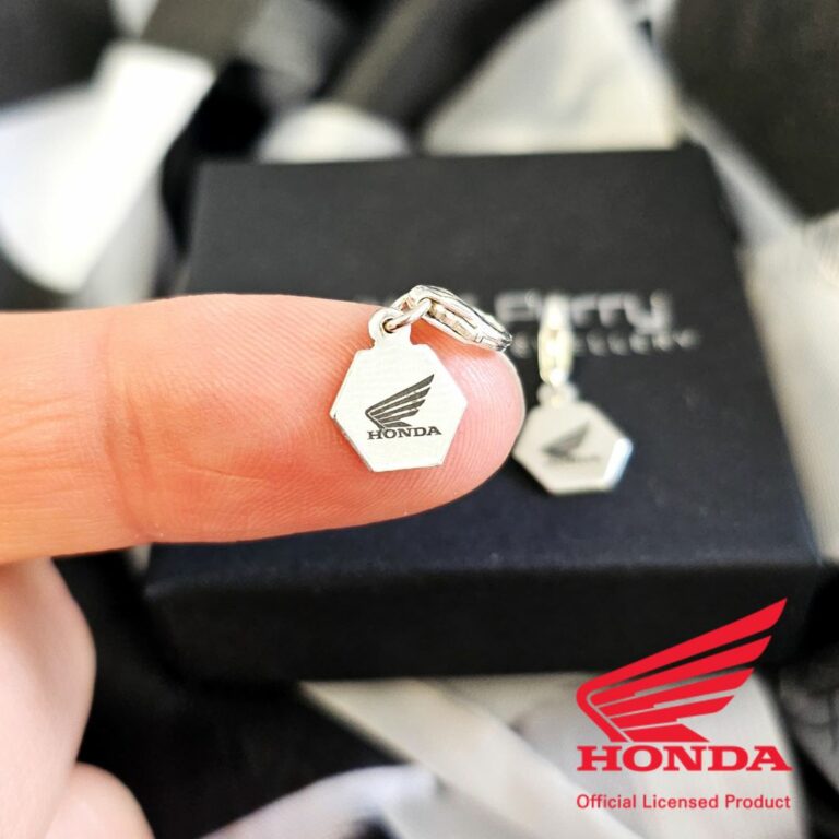 Official Honda Tiny Tag Charm in Sterling Silver - House of Alyssa Smith