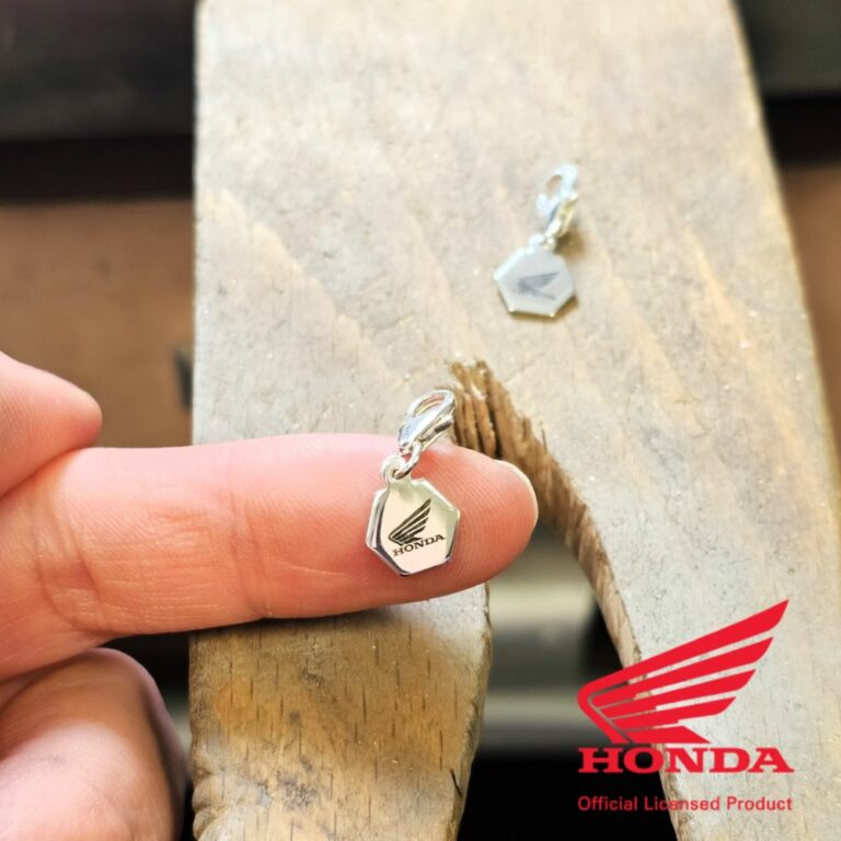 Official Honda Tiny Tag Charm in Sterling Silver - House of Alyssa Smith