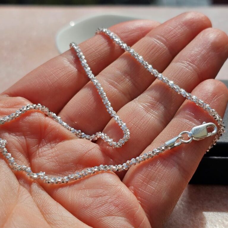 Sparkling Sterling Silver Popcorn Necklace - House of Alyssa Smith