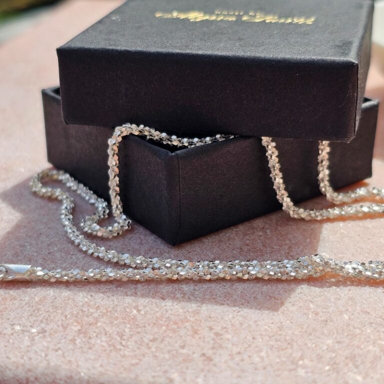 Sparkling Sterling Silver Popcorn Necklace - House of Alyssa Smith