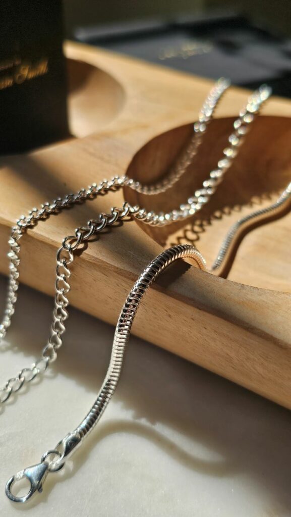 Chunky 'Alyssa' Signature Snake Chain Bracelet in Sterling Silver ...