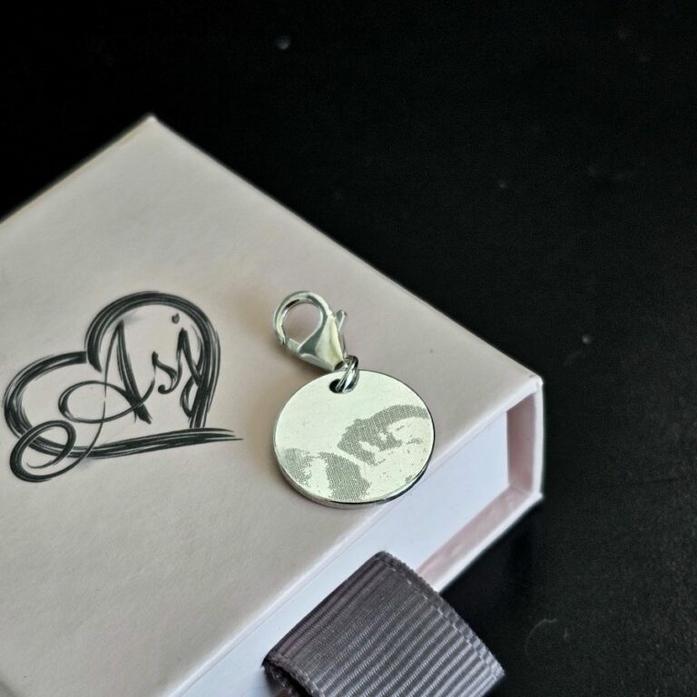 Engraved Baby Scan Charm in Sterling Silver – Upload Your Image ...