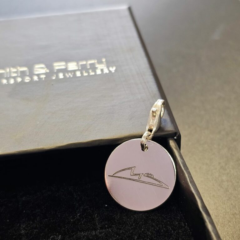 Michael Schumacher Inspired Logo Disc Charm in Sterling Silver - House ...