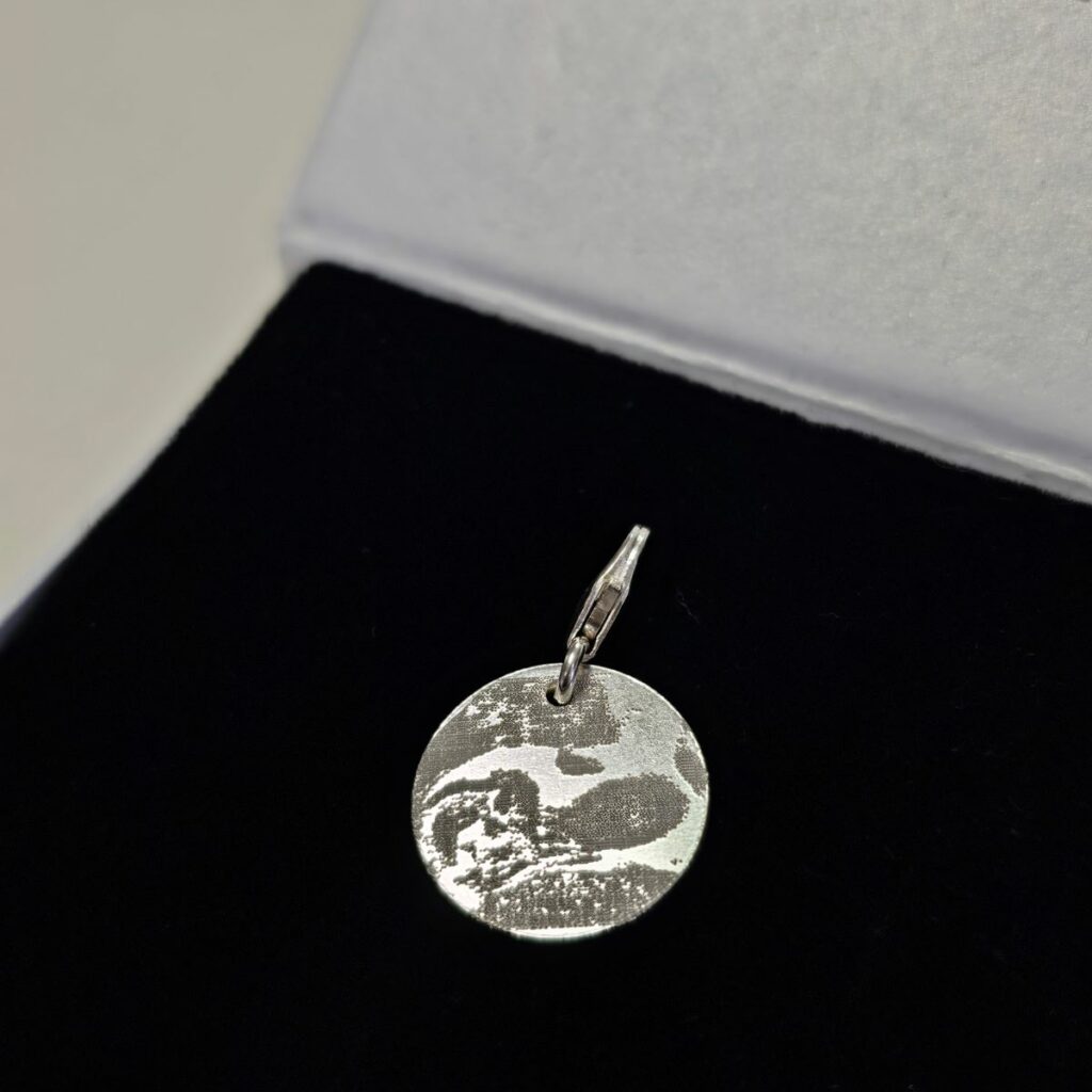 Engraved Baby Scan Charm in Sterling Silver – Upload Your Image ...