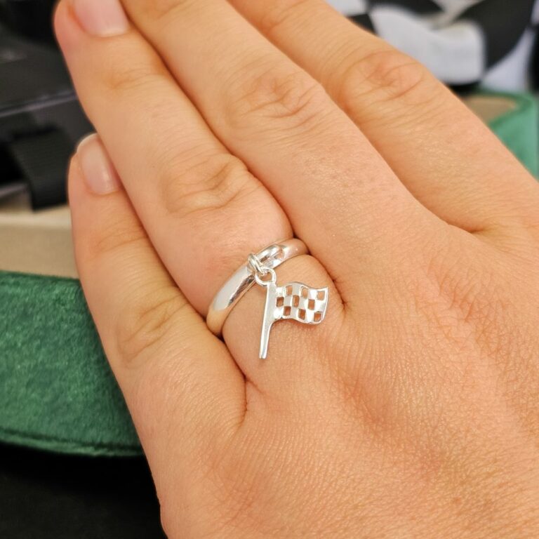 Mini Sterling Silver Flag Adjustable Ring - House of Alyssa Smith