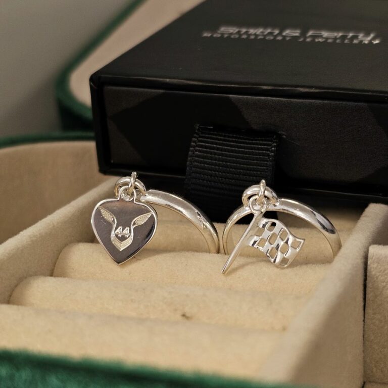 'Still I Rise' Lewis Hamilton Engraved Wings Sterling Silver Heart ...