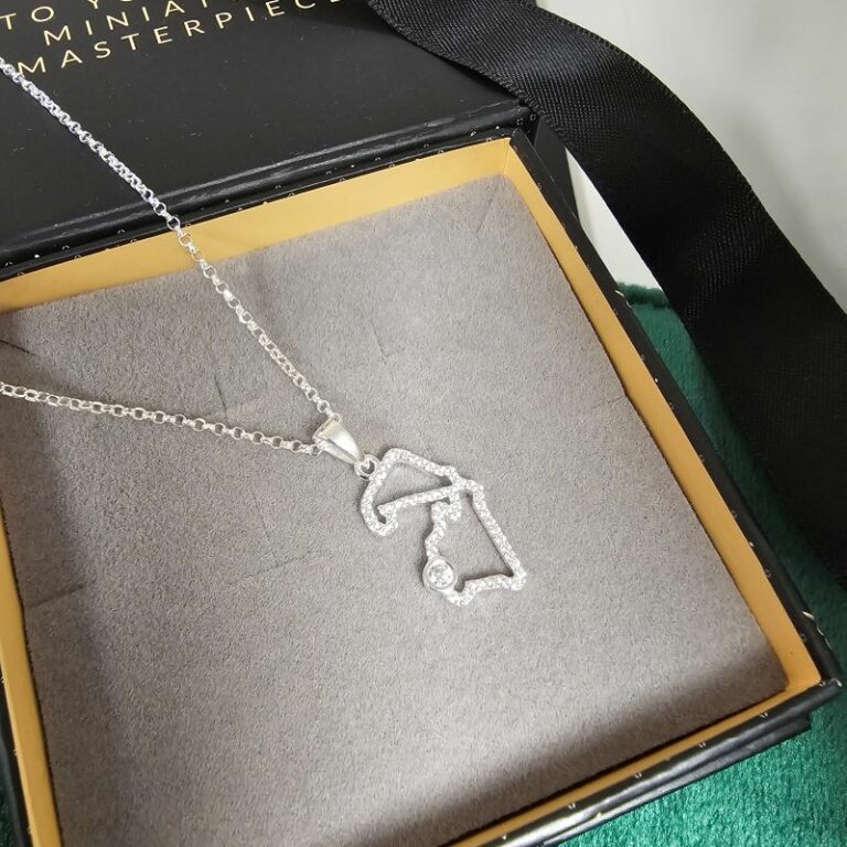 Stone Set Sparkling Silverstone Sterling Silver Necklace - House of ...