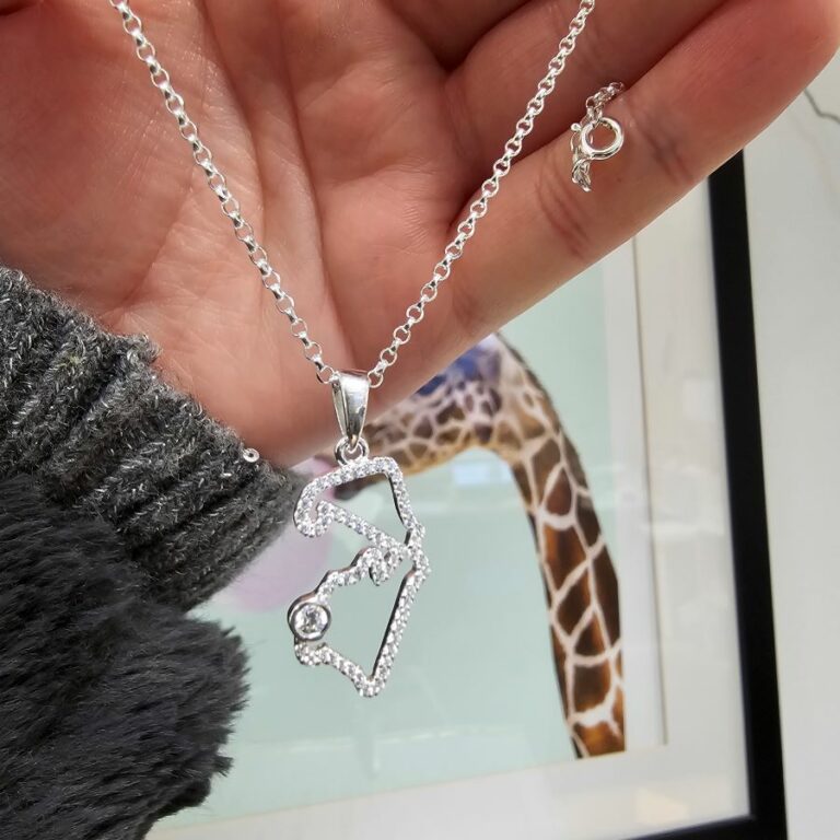 Stone Set Sparkling Silverstone Sterling Silver Necklace - House of ...