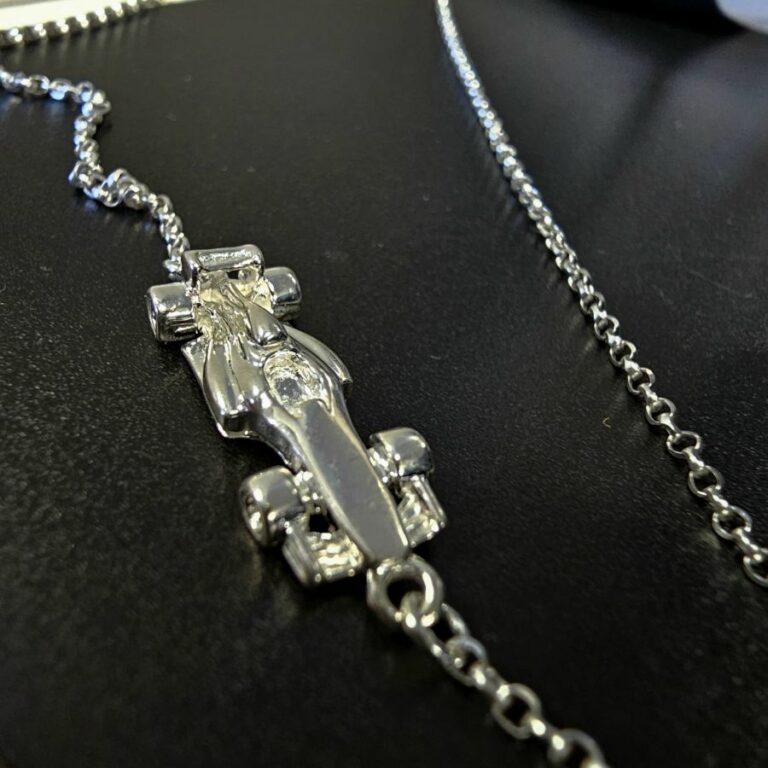 Race Car Necklace in Sterling Silver - 2 Loop - House of Alyssa Smith