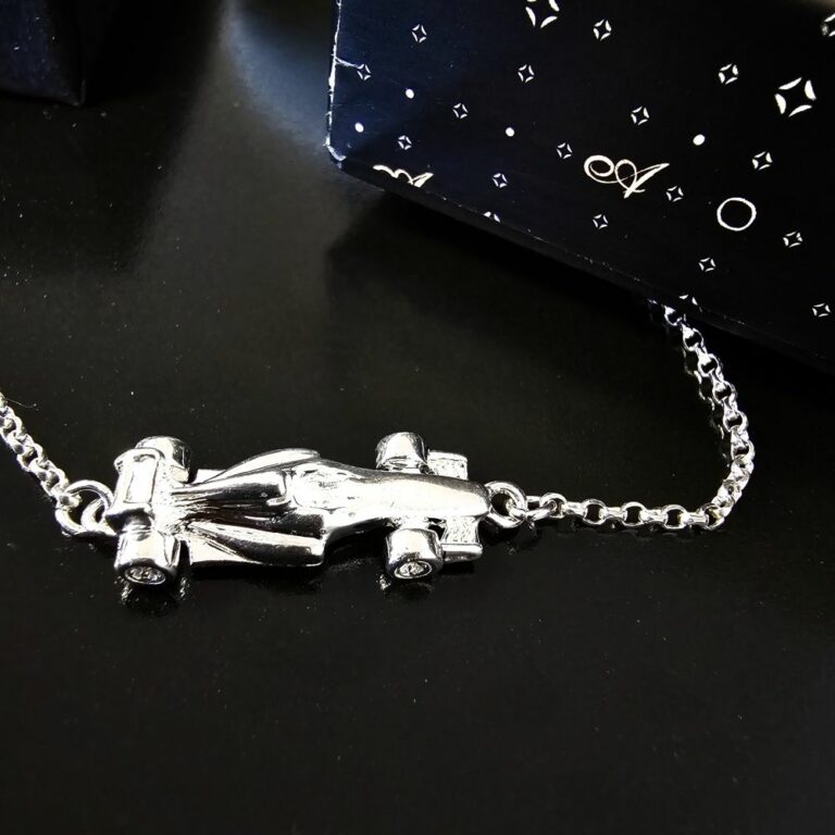 Race Car Necklace in Sterling Silver - 2 Loop - House of Alyssa Smith