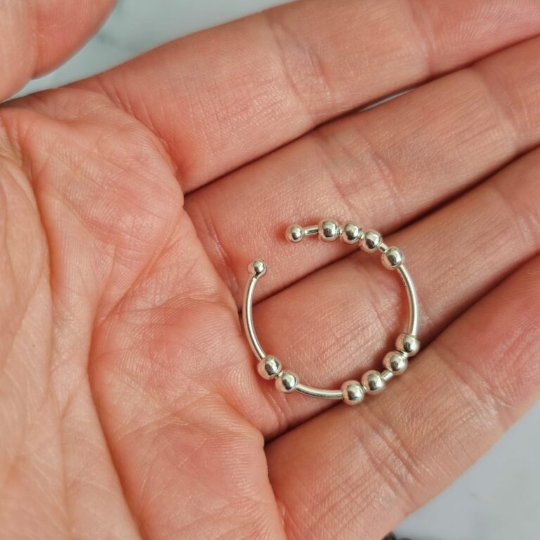 Sterling Silver Anxiety Fidget Ring - House of Alyssa Smith