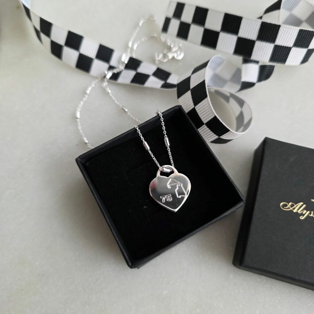 Silverstone F1 75 Edition Anniversary Necklace in Sterling Silver With ...