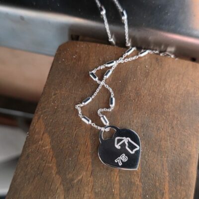 Silverstone F1 75 Edition Anniversary Necklace in Sterling Silver With ...