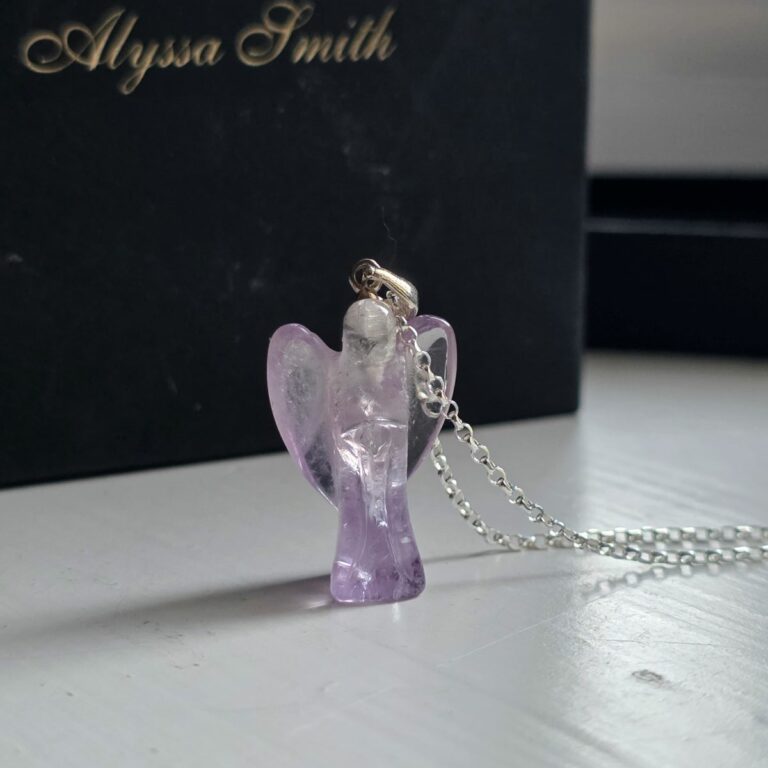 Amethyst Guardian Angel Sterling Silver Necklace - House of Alyssa Smith