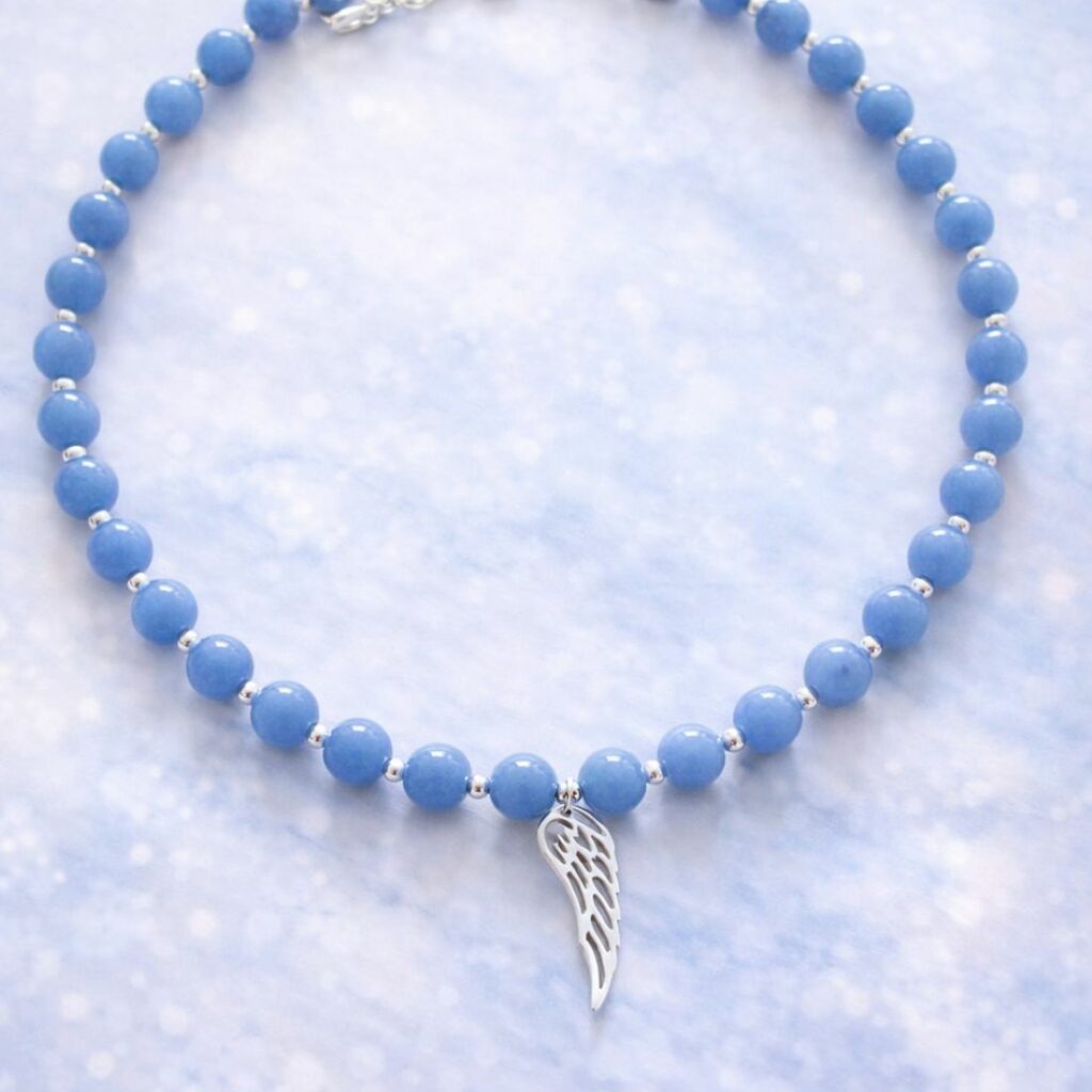 The Wings of an Angel Angelite Necklace in Sterling Silver - House of ...
